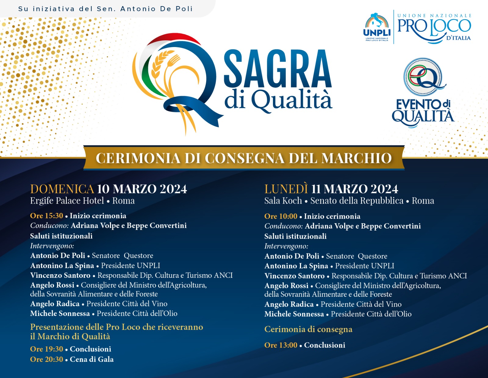 A Roma Con Le Sagre di Qualità - Unpli Piemonte